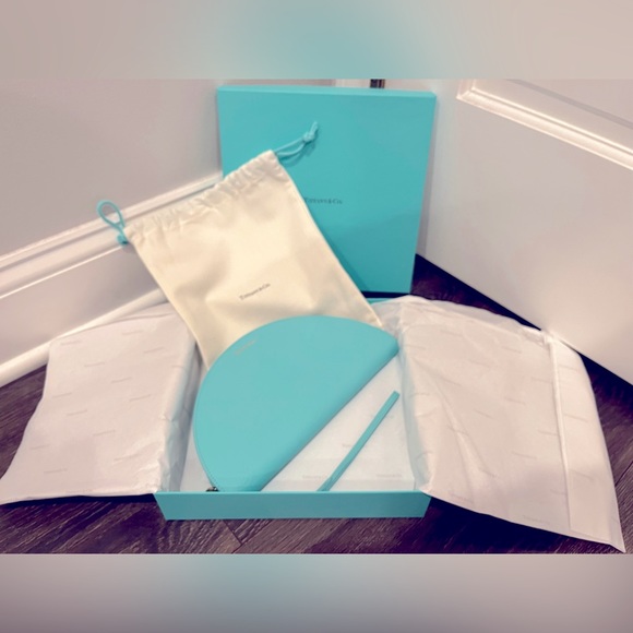 Tiffany & Co. | Bags | Tiffany Co Half Moon Leather Clutchwallet In ...